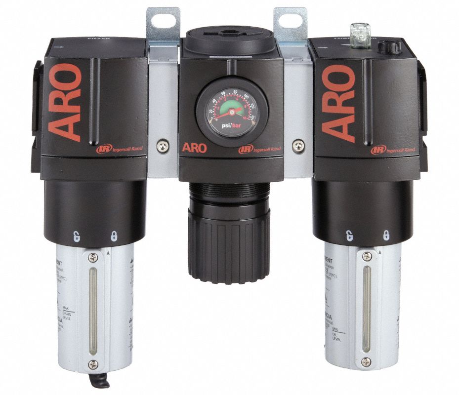 ARO Filtro/Regulador/Lubricador, 3/4" NPT, Rango de Ajuste 0 a 140 psi - 6CRP1 | C38451-810 ...