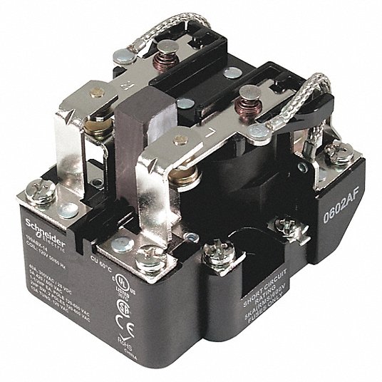 SCHNEIDER, Surface Mounted, 120V AC, Open Power Relay - 6CUR7|199ADBX-4 ... SCHNEIDER, Surface Mounted, 120V AC, Open Power Relay - 6CUR7|199ADBX-4 ...