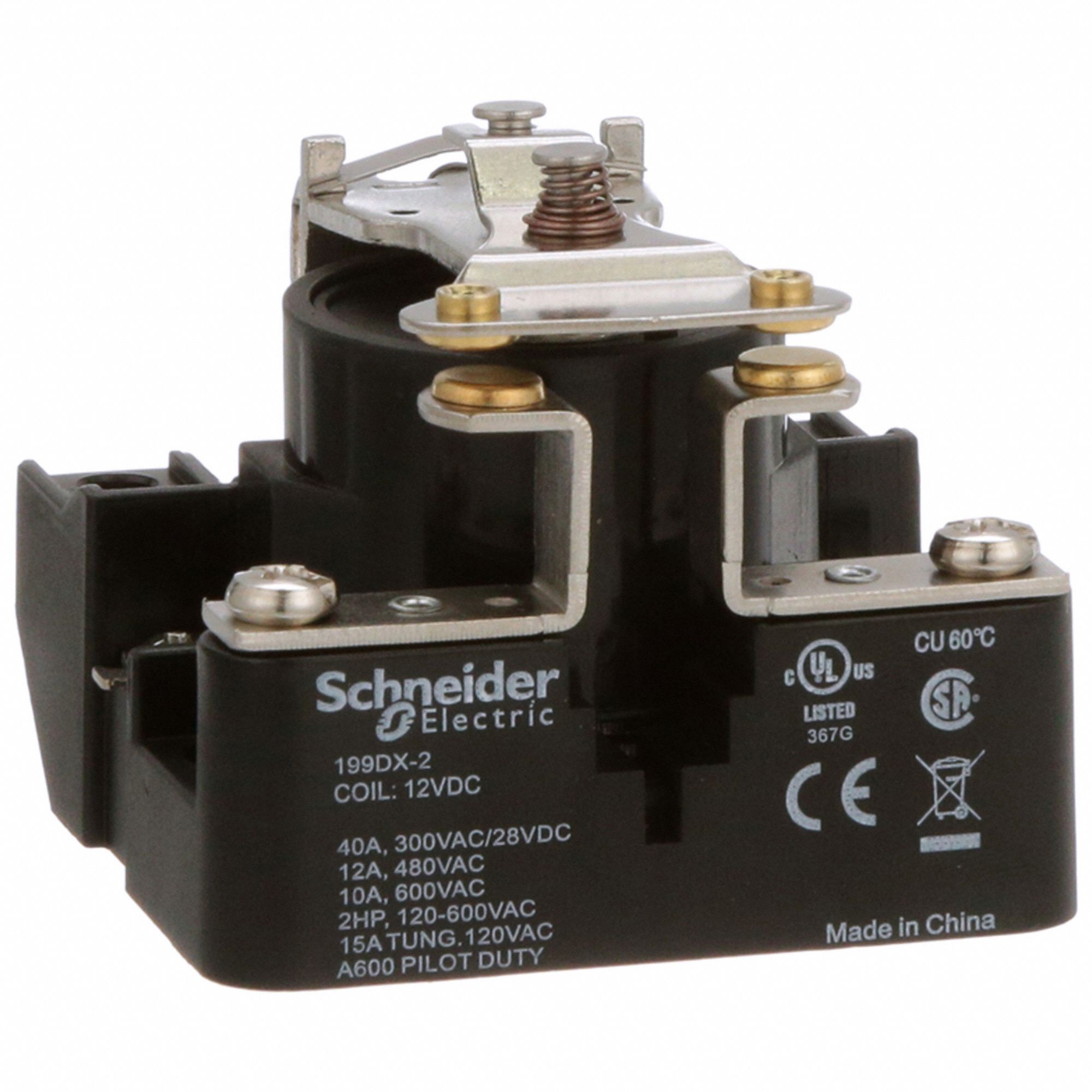 SCHNEIDER, Surface Mounted, 40 A Current Rating, Open Power Relay ...
