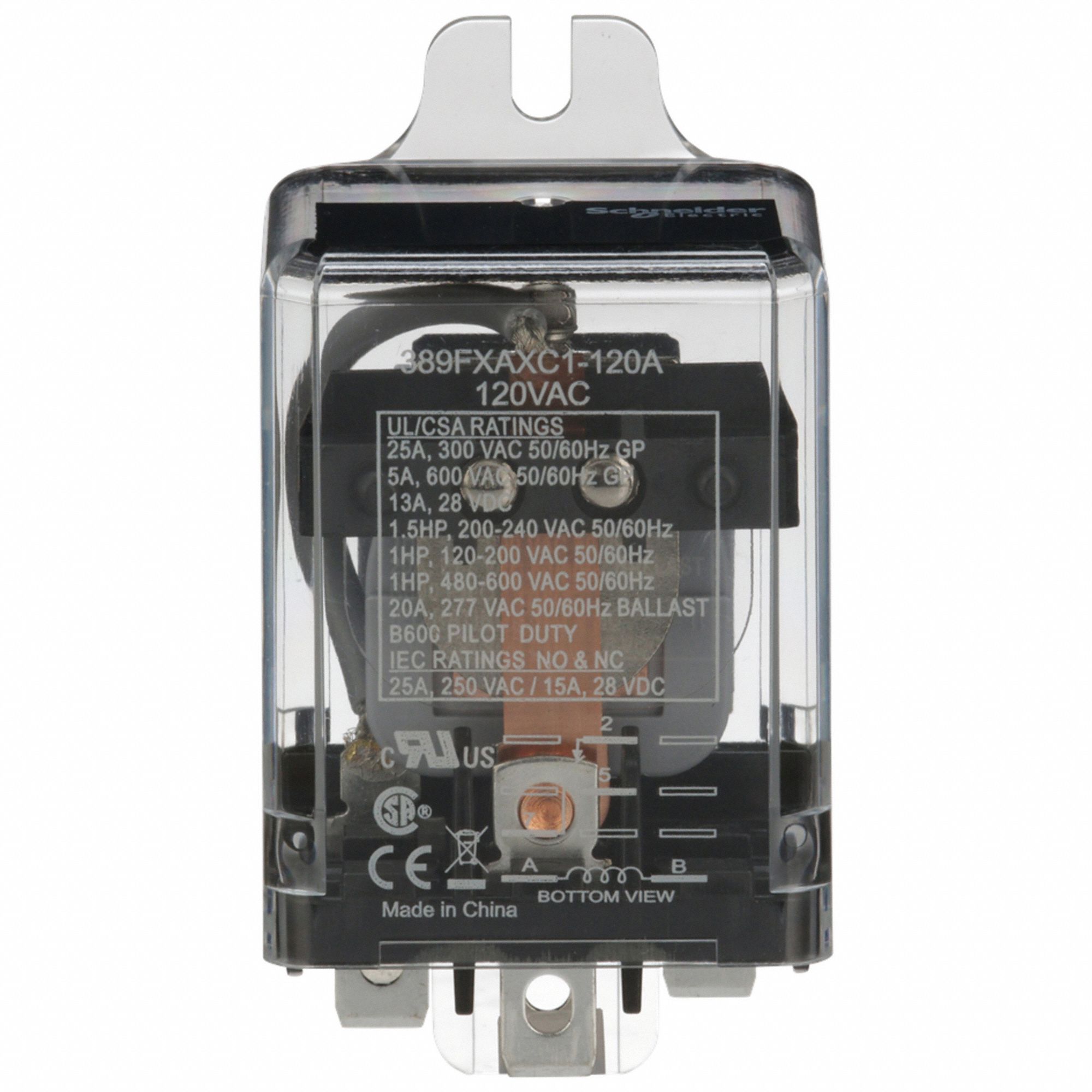 SCHNEIDER Enclosed Power Relay: Surface (Side Flange) Mounted, 25 A ...