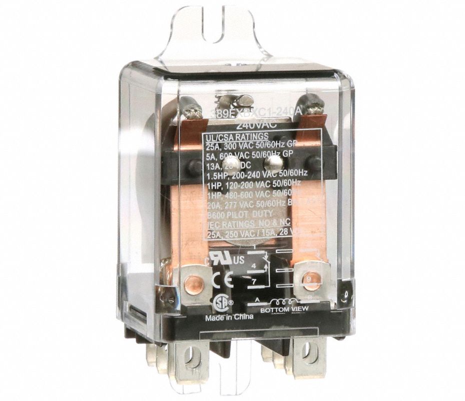 SCHNEIDER Relevador de Energía Cerrada 240VCA, Terminales 8, Montaje ...