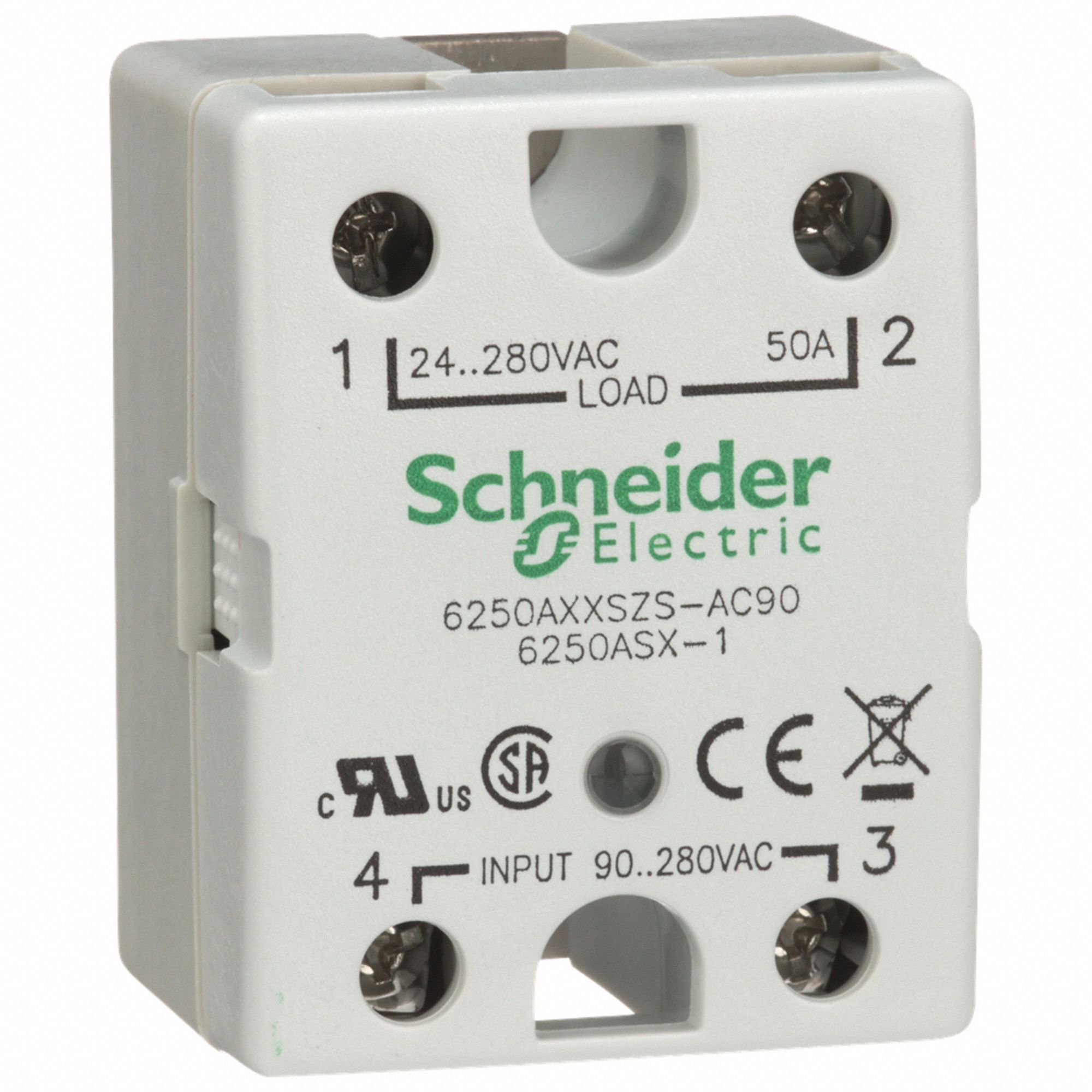 SCHNEIDER, Surface Mounted, 50 A Max Output Current, Solid State Relay ...