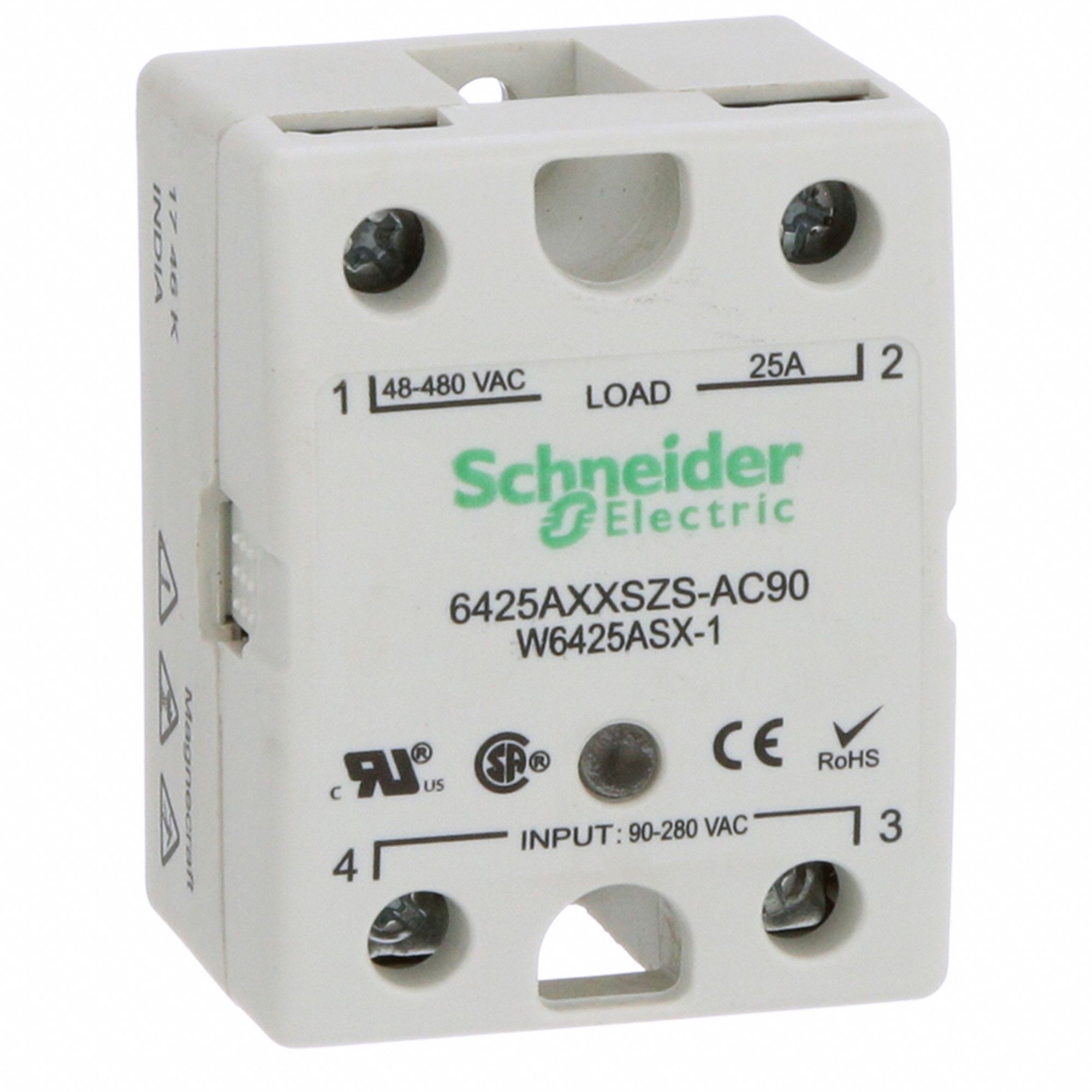 SCHNEIDER, Surface Mounted, 25 A Max Output Current, Solid State Relay ...
