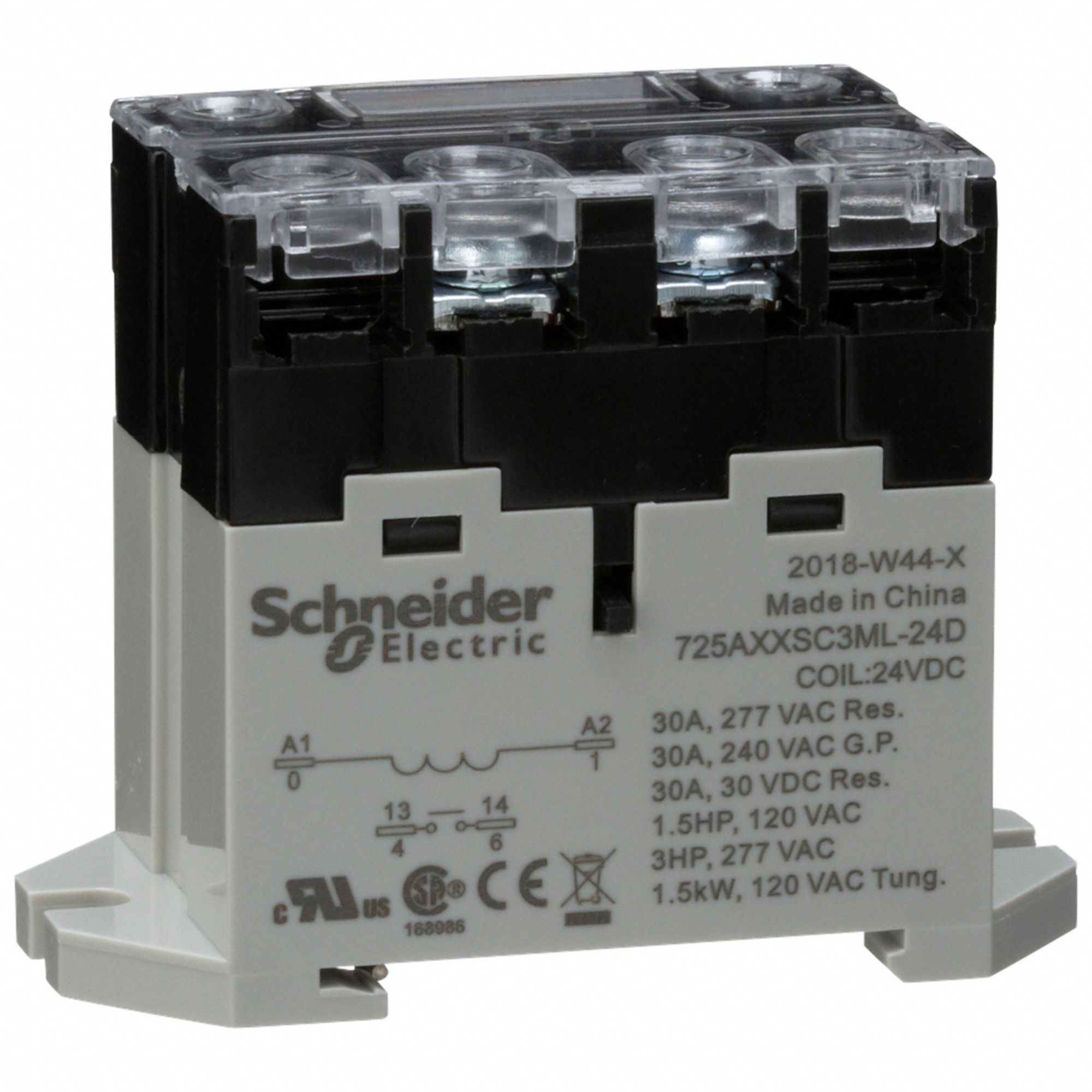 SCHNEIDER, DIN-Rail & Surface Mounted, 30 A Current Rating, Enclosed ...
