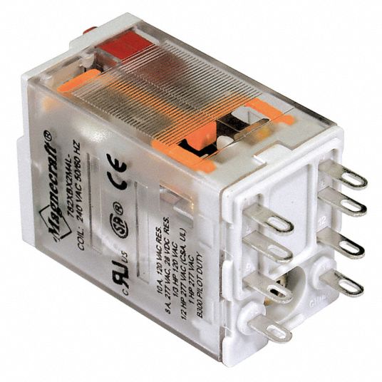 SCHNEIDER ELECTRIC 120V AC Coil Volts, 10A @ 120V AC Contact Rating ...