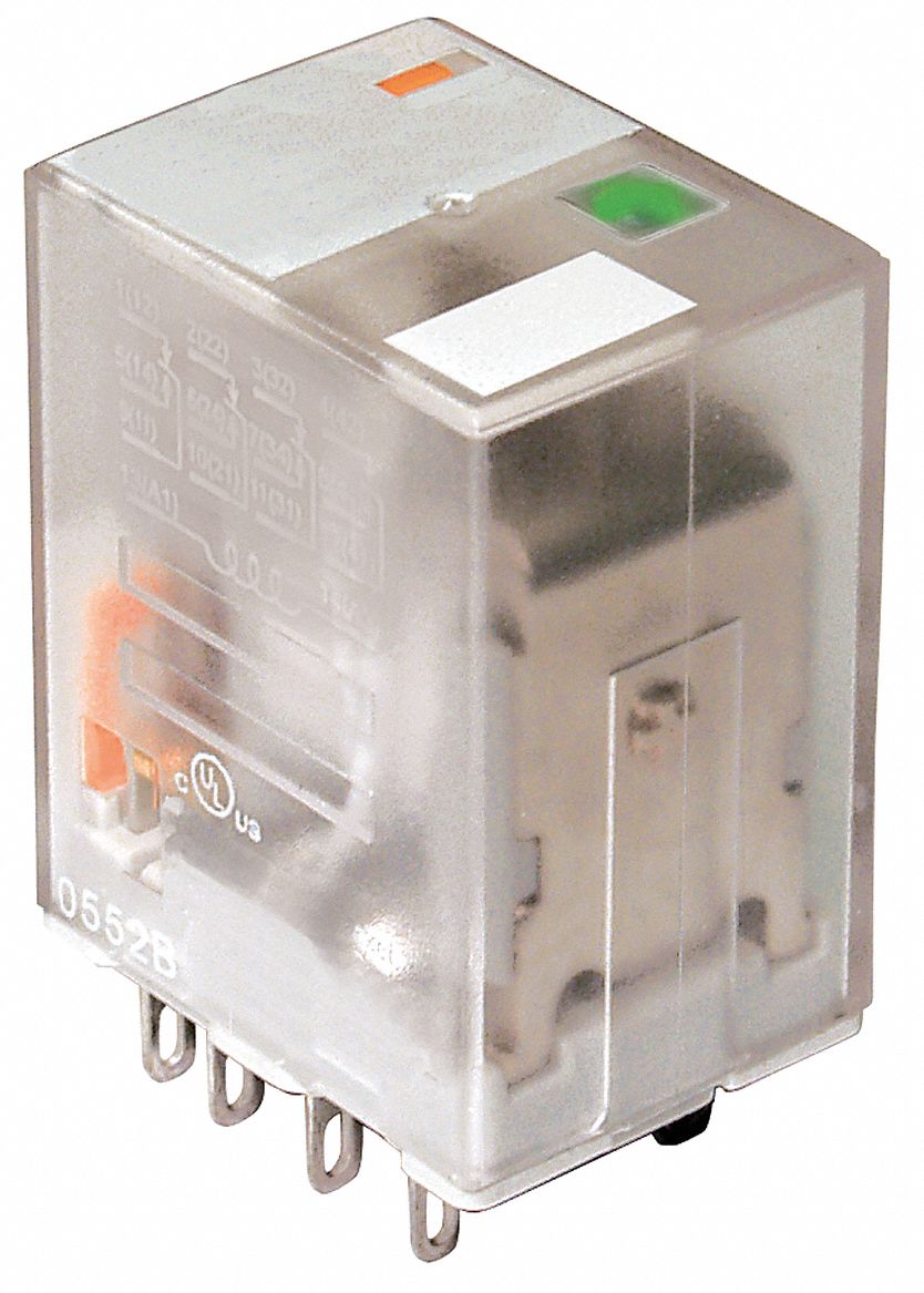 120V AC Coil Volts, Square, Number of Pins - Relay 14 - Grainger