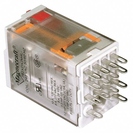 120V AC Coil Volts, 3A @ 240V AC Contact Rating - Relay, 3A @ 28V DC ...