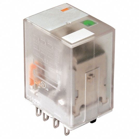 12V DC Coil Volts, Square, Number of Pins - Relay 14 - Grainger