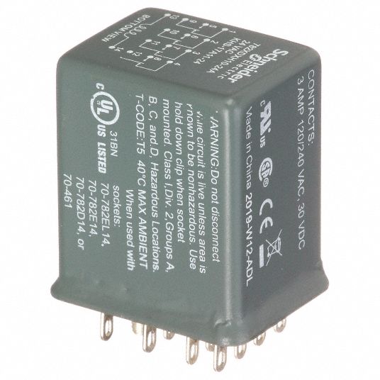 SCHNEIDER, Socket Mounted, 3 A Current Rating, Hermetically Sealed ...