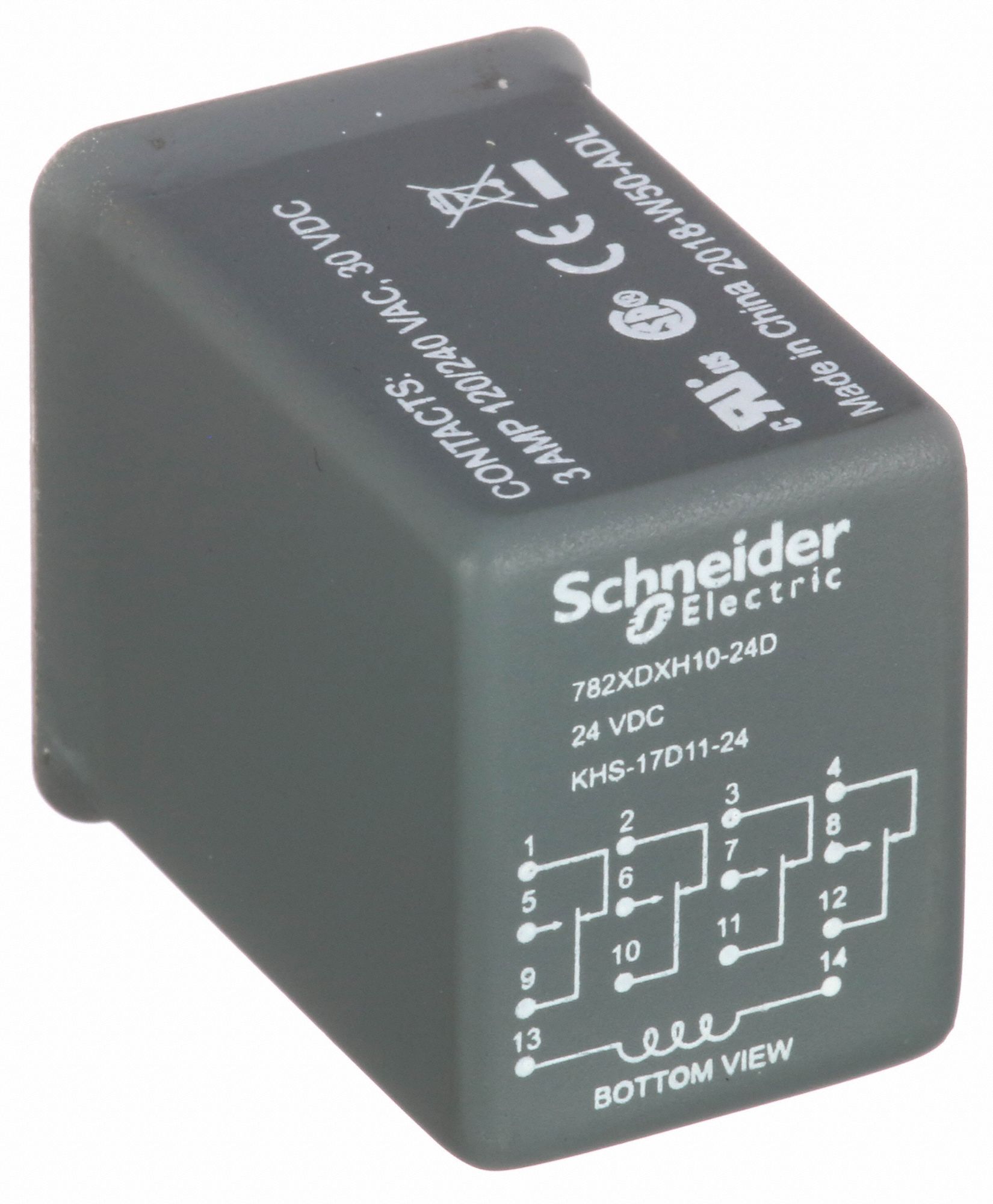 SCHNEIDER ELECTRIC Hermetically Sealed Relay: 14 Pins - Relay, 4PDT, 3A ...