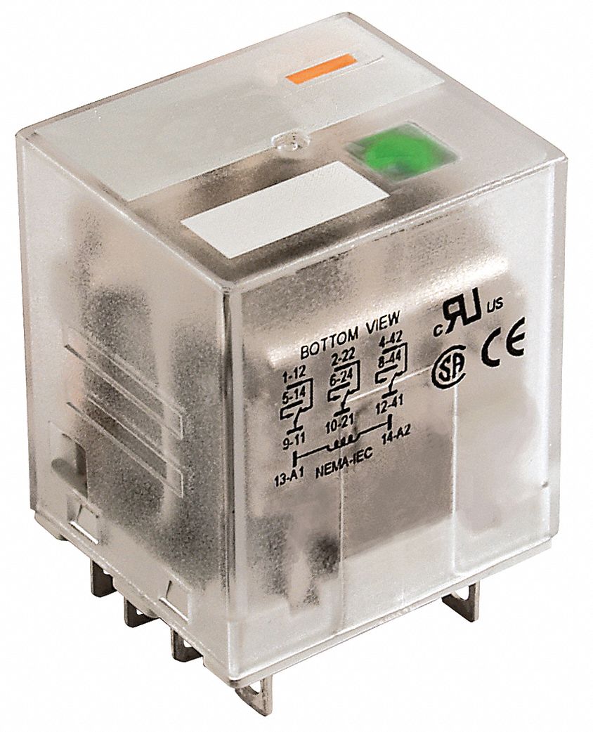 24V DC Coil Volts, Square, Number of Pins - Relay 11 - Grainger