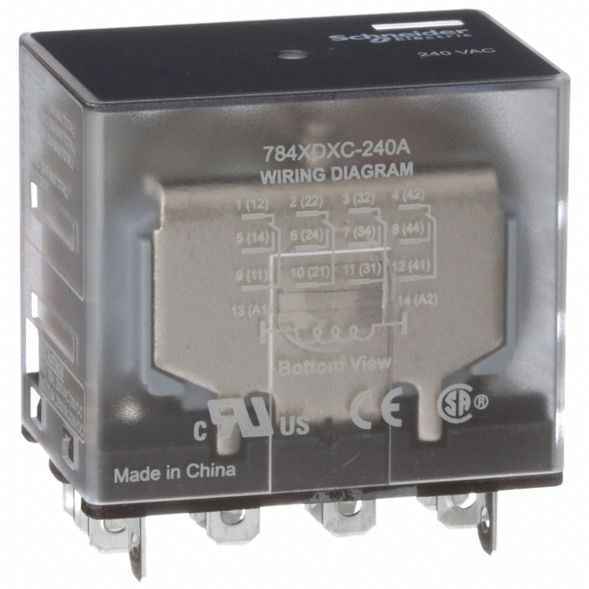 SCHNEIDER, Socket Mounted, 15 A Current Rating, General Purpose Relay - 6CWJ1|784XDXC-240A ...