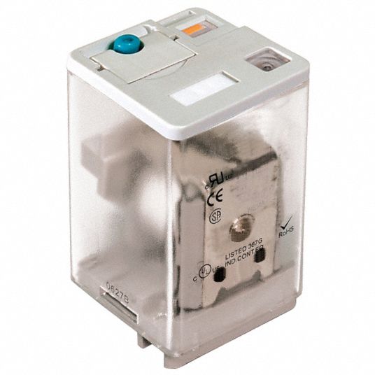 120V AC Coil Volts, 16A @ 277V AC Contact Rating - Relay, 16A @ 28V DC ...