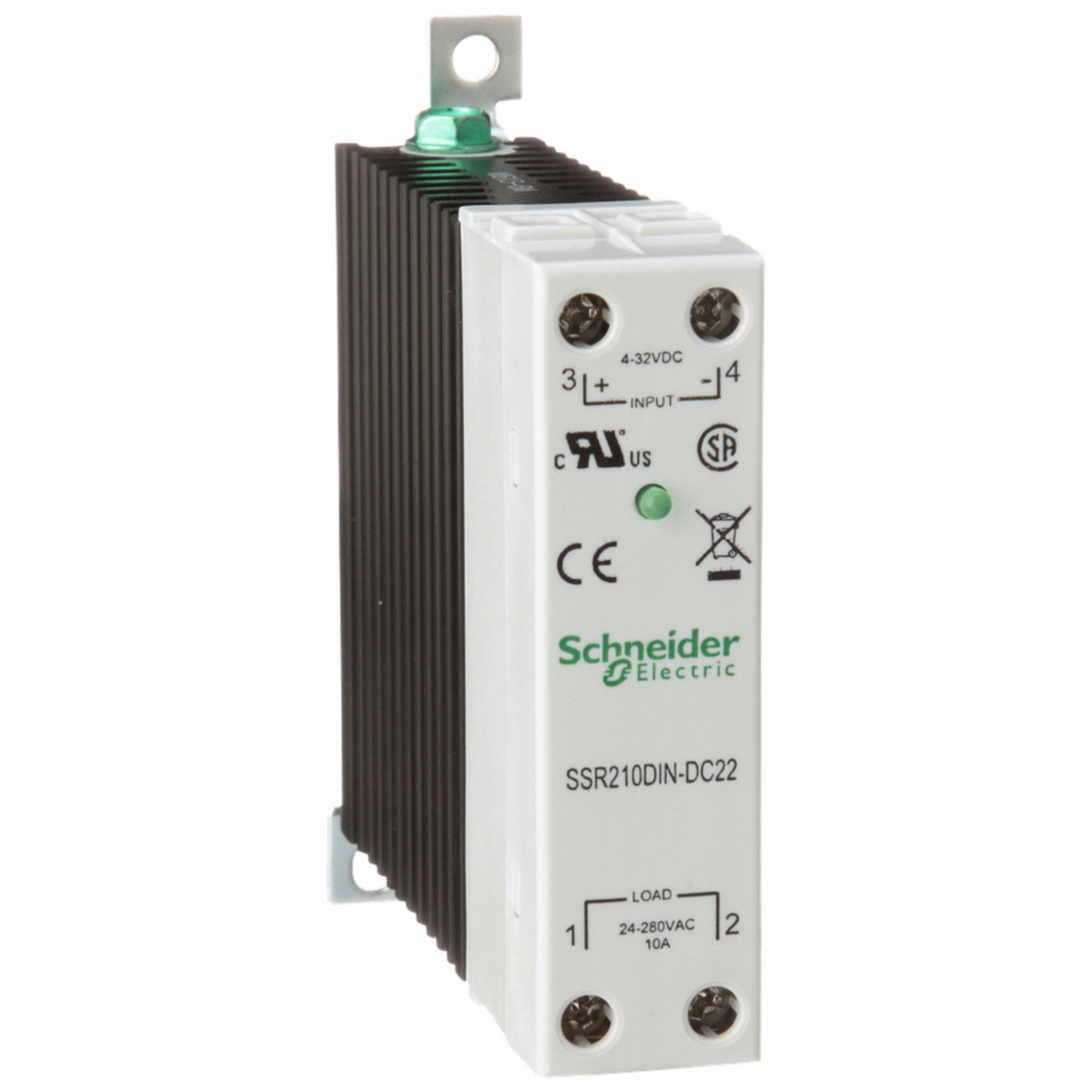SCHNEIDER, DIN-Rail & Surface Mounted, 10 A Max Output Current, Solid ...