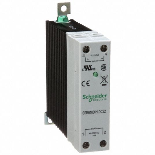 SCHNEIDER, DIN-Rail & Surface Mounted, 10 A Max Output Current, Solid ...