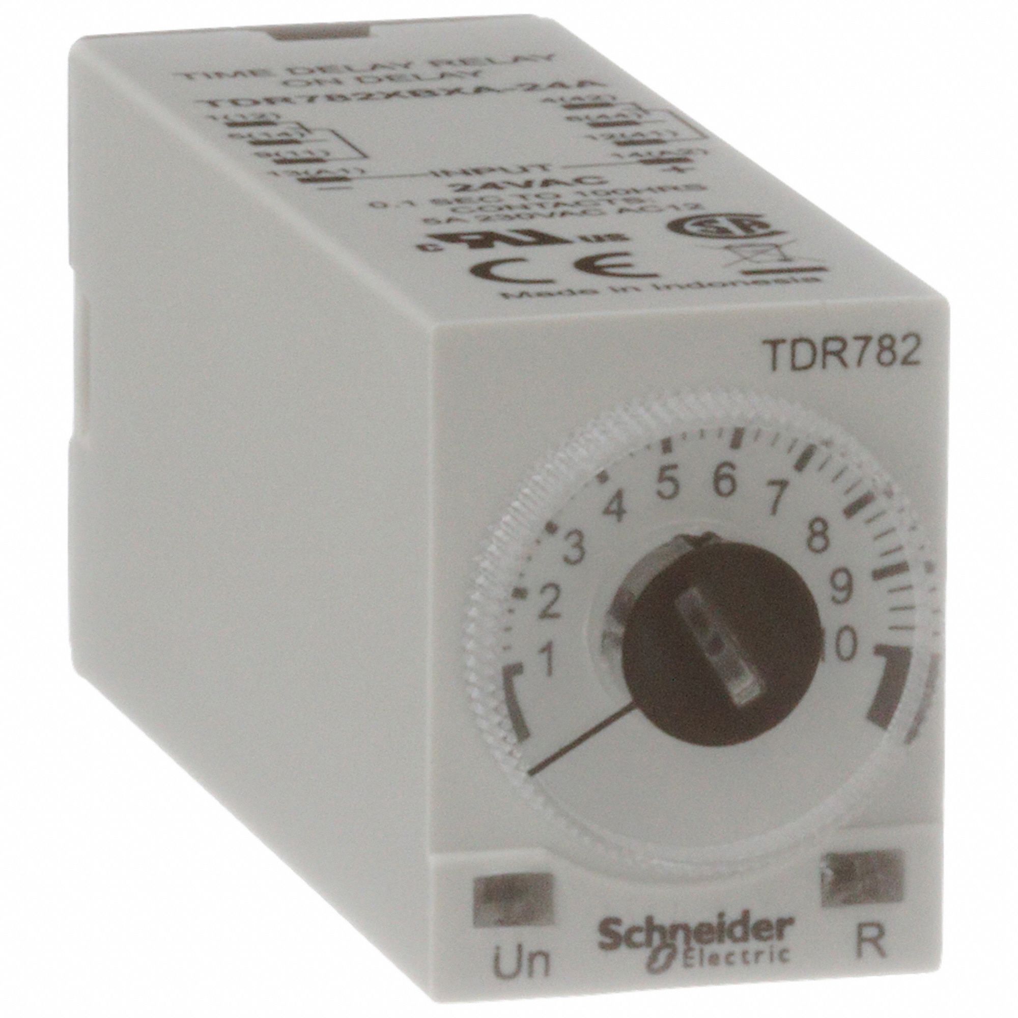 SCHNEIDER, Socket Mounted, 24V AC, Single Function Time Delay Relay ...