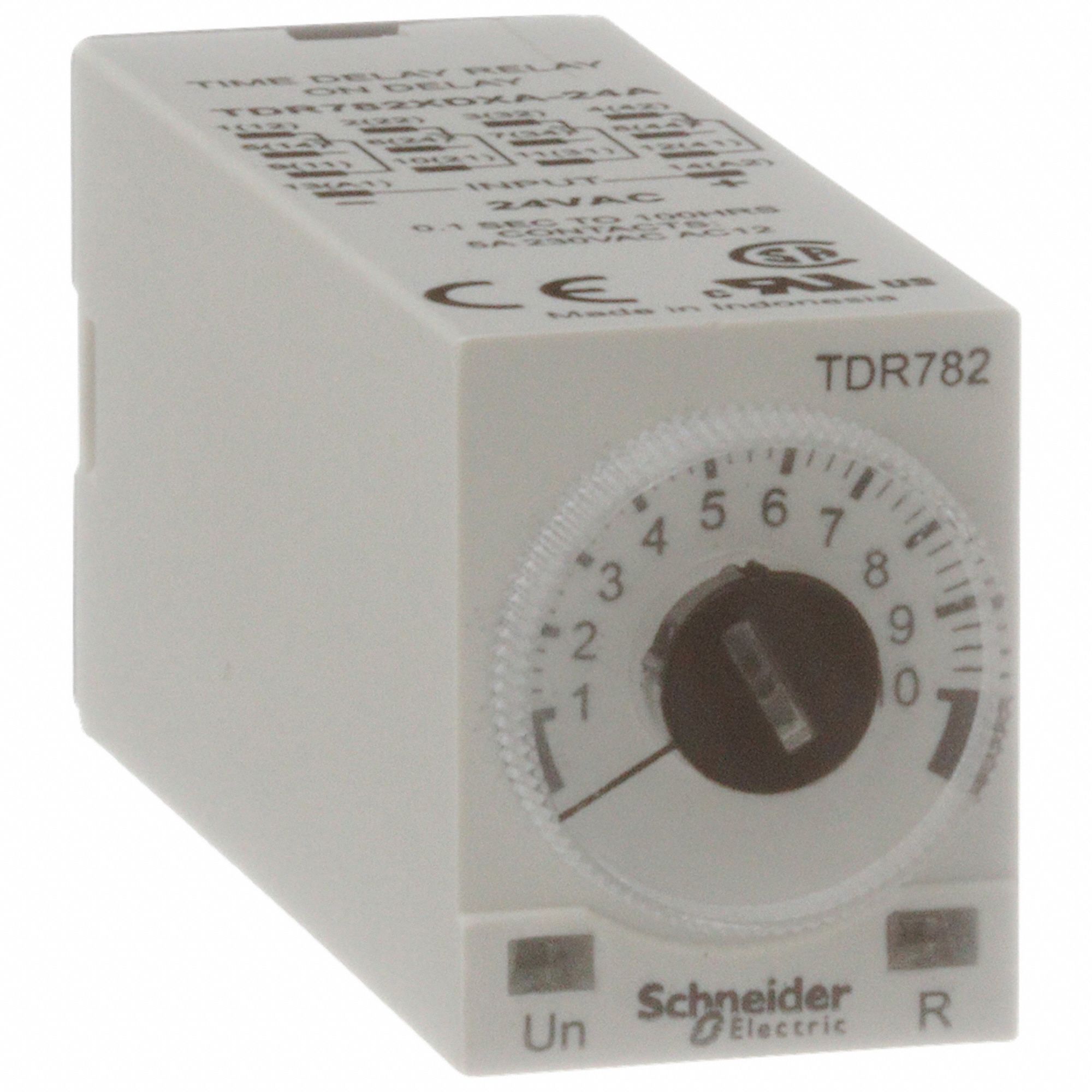 SCHNEIDER, Socket Mounted, 24V AC, Single Function Time Delay Relay ...