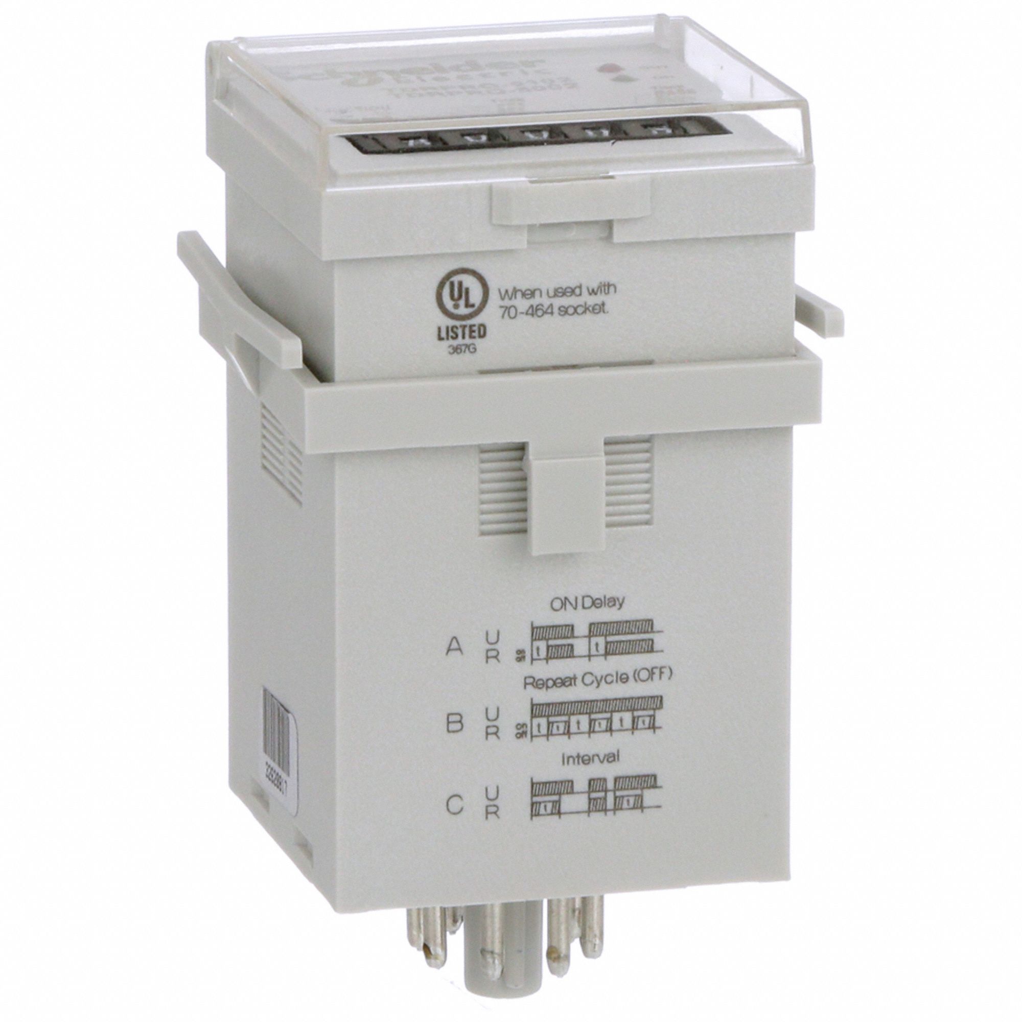 SCHNEIDER, Panel Door Mounted, 240V AC, Multi-Function Time Delay Relay ...