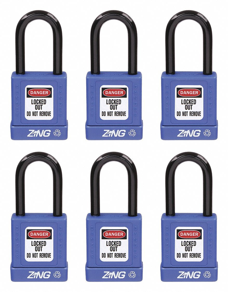 ZING, Keyed Alike, Aluminum, Lockout Padlock - 6CXK2|7065 - Grainger