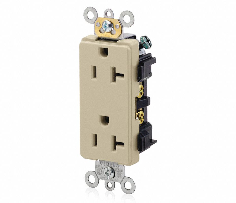 LEVITON Contacto,20 Amperes,Configuración NEMA 5-20R - 6CXM9 | 16352 ...