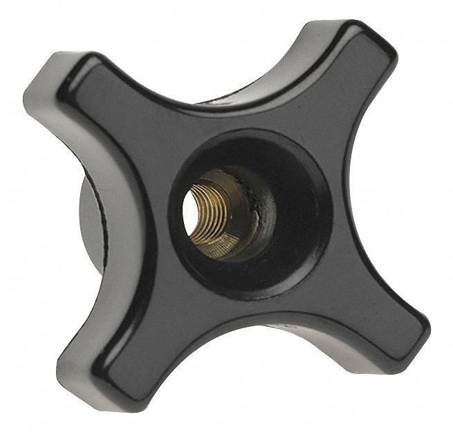DAVIES Hand Knob: 4 Point, Thermoset, Internal Threads, 5/16"-18 Thread ...