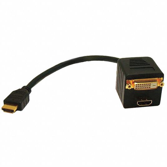 MONOPRICE, DVI-D Female/HDMI Female/HDMI Male, 8 in Cable Lg, Computer ...