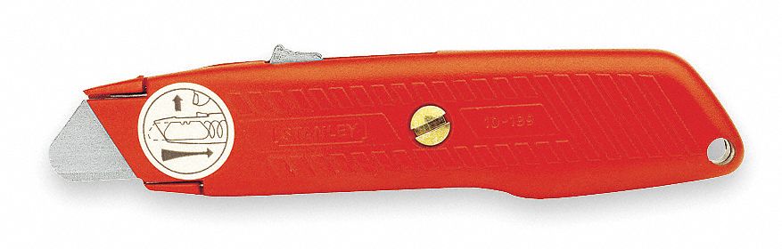 Self-Retracting 6 in Safety Utility Knife, 1 EA - Grainger