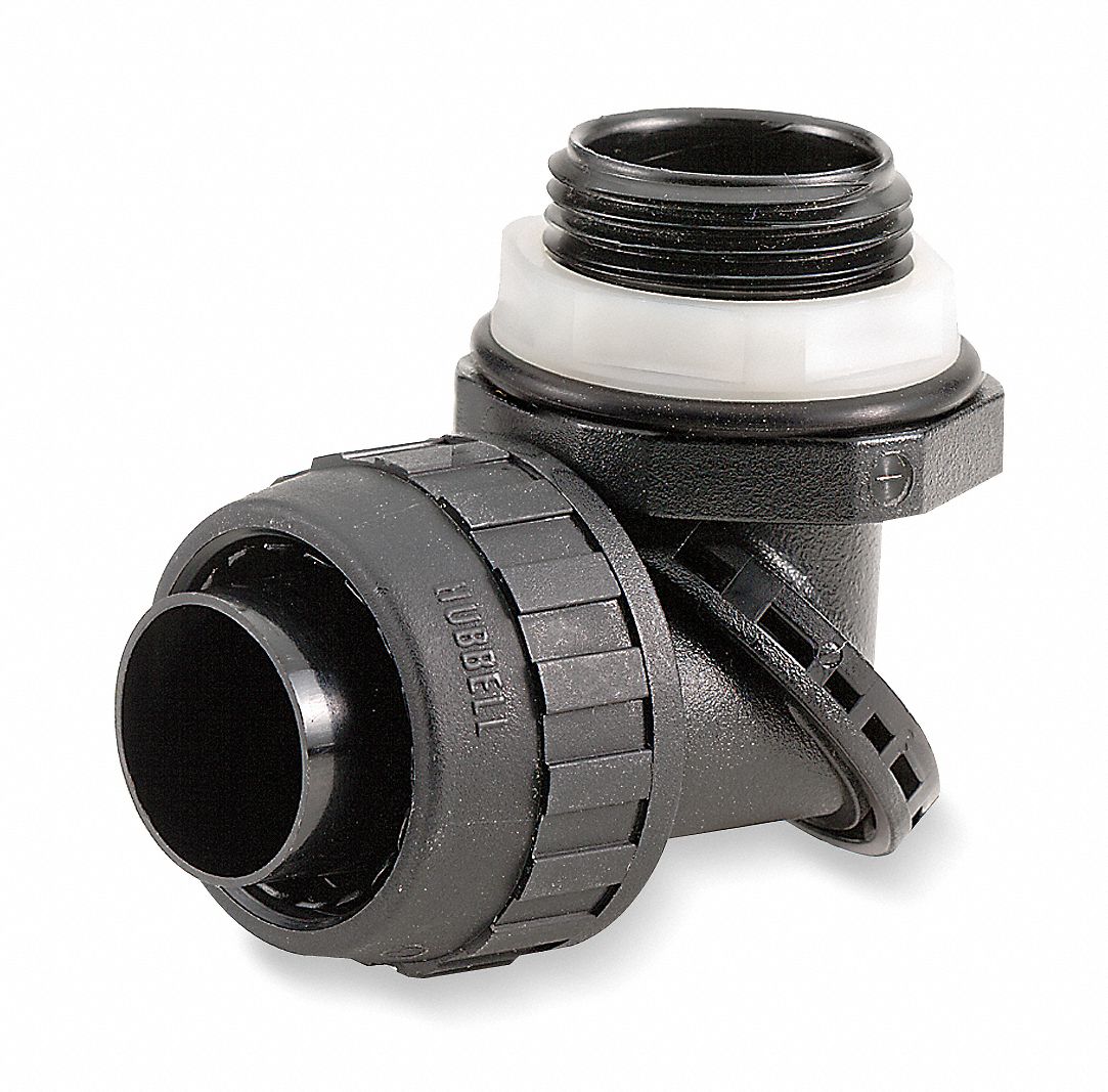 HUBBELL WIRING DEVICE-KELLEMS Liquid-Tight Conduit Fitting, Adjustable ...