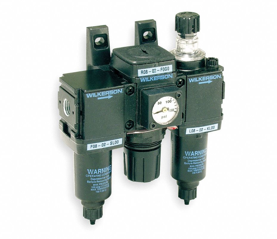 WILKERSON Filtro/Regulador/Lubricador, 1/4" NPT, Rango de Ajuste 0 a 125 psi - Filtros ...