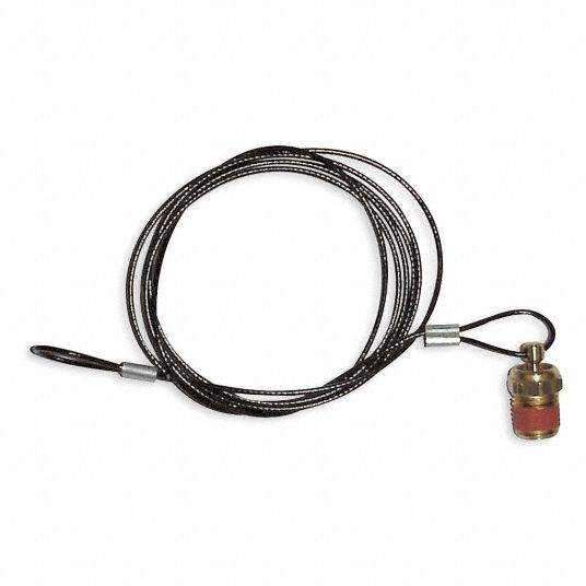 CONTROL DEVICES Drain Pull Valve: 1/4 in Inlet Size, 1/4 in Outlet Size ...