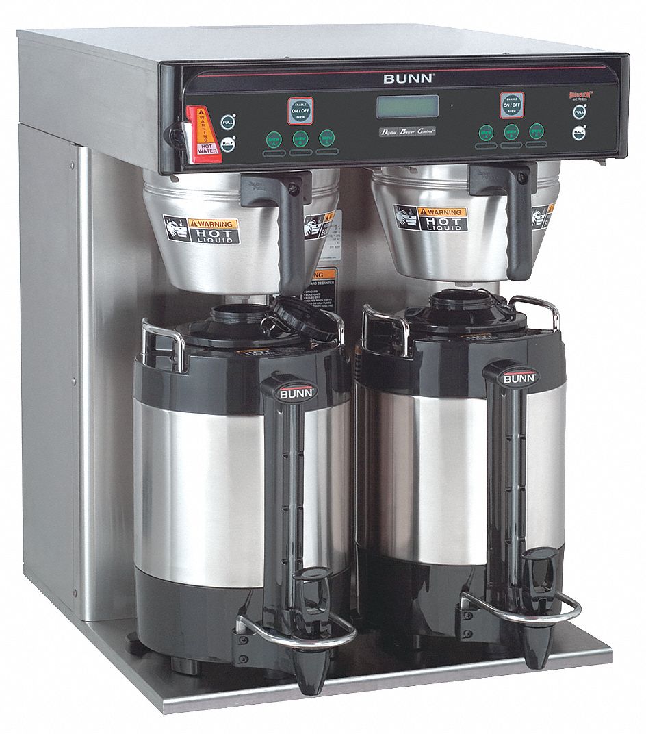 BUNN Cafetera sin jarro,Tp doble,Ca - 6DGZ9 | ICB Twin - Grainger México