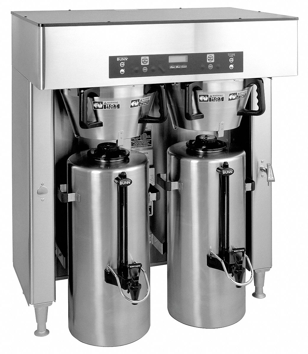 BUNN 3 gal Stainless Steel Dual High-Volume Coffee Brewer, Stainless ...