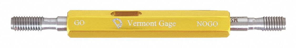 VERMONT GAGE, Go/No-Go (Plus/Minus), M10 x 1.25 Thread Size, Threaded Plug Gauge Assembly ...