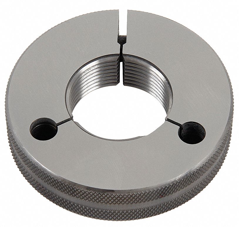 VERMONT GAGE, No-Go (Minus), 1 1/8"-12 Thread Size, Threaded Ring Gauge ...