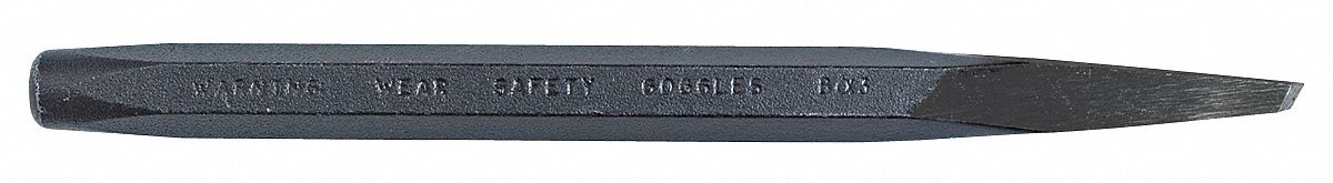 Steel, 3/16 in Blade Wd, Diamond Point Chisel - 6DJT8|J765/16S2 - Grainger