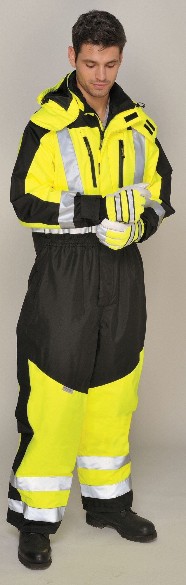 OCCUNOMIX Cold Weather Coverall Rainsuit: ANSI Class 3, 2XL ( 54 in x ...