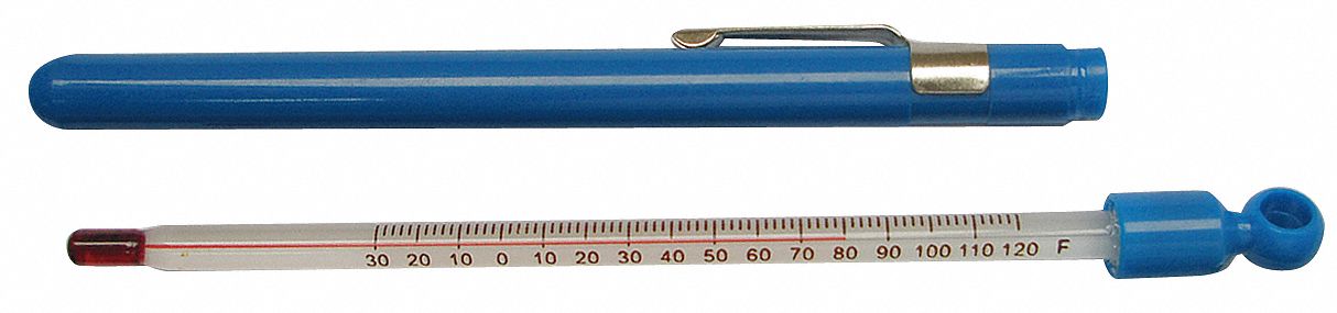 Grainger Approved 6DKC9 Glass Pocket Thermometer -30 to 120f for sale ...