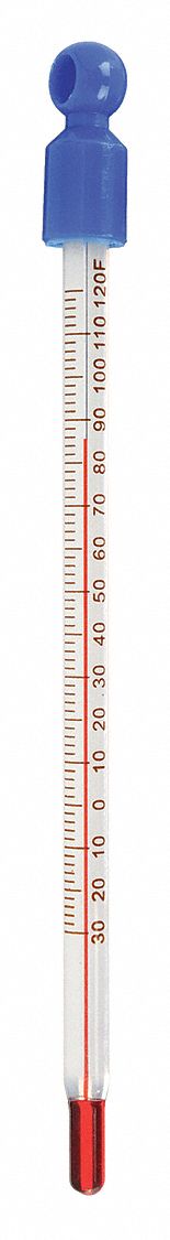 -30°F to 120°F, 13 mm, Pocket Liquid In Glass Thermometer - 6DKC9|6DKC9 ...