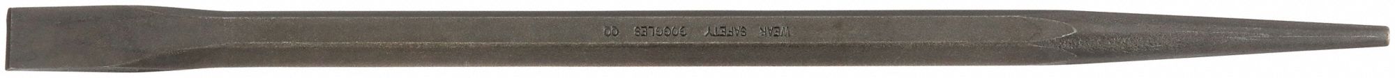 MAYHEW Pinch Point Bar: Chisel/Point End, 16 in Overall Lg, 5/8 in Bar ...