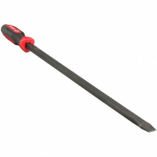 Chisel End, 25 in Overall Lg, Screwdriver Handle Pry Bar - 6DKE9|40108 ...