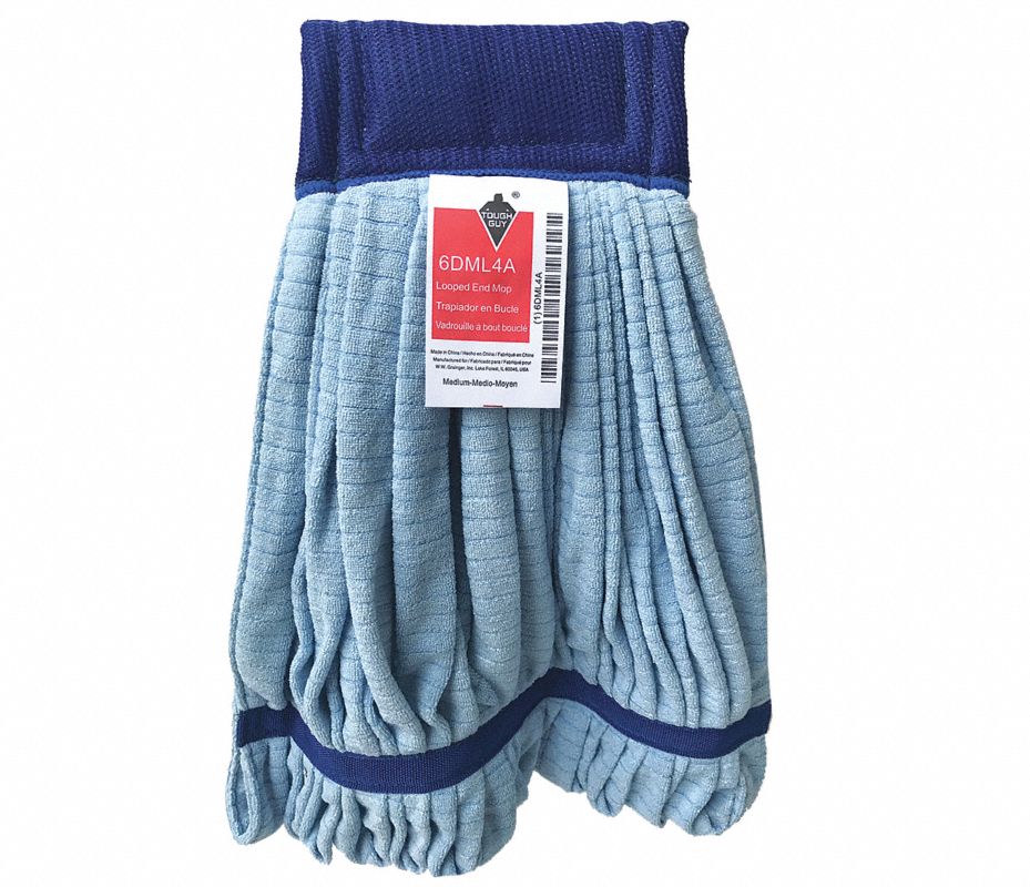 TOUGH GUY Trapeador Tubular, Microfibra, Abrazadera, Sí, Azul, 14 oz ...