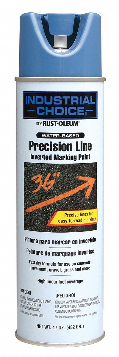 Inverted Marking Paint, Color Family Blues, Color APWA Blue - Grainger