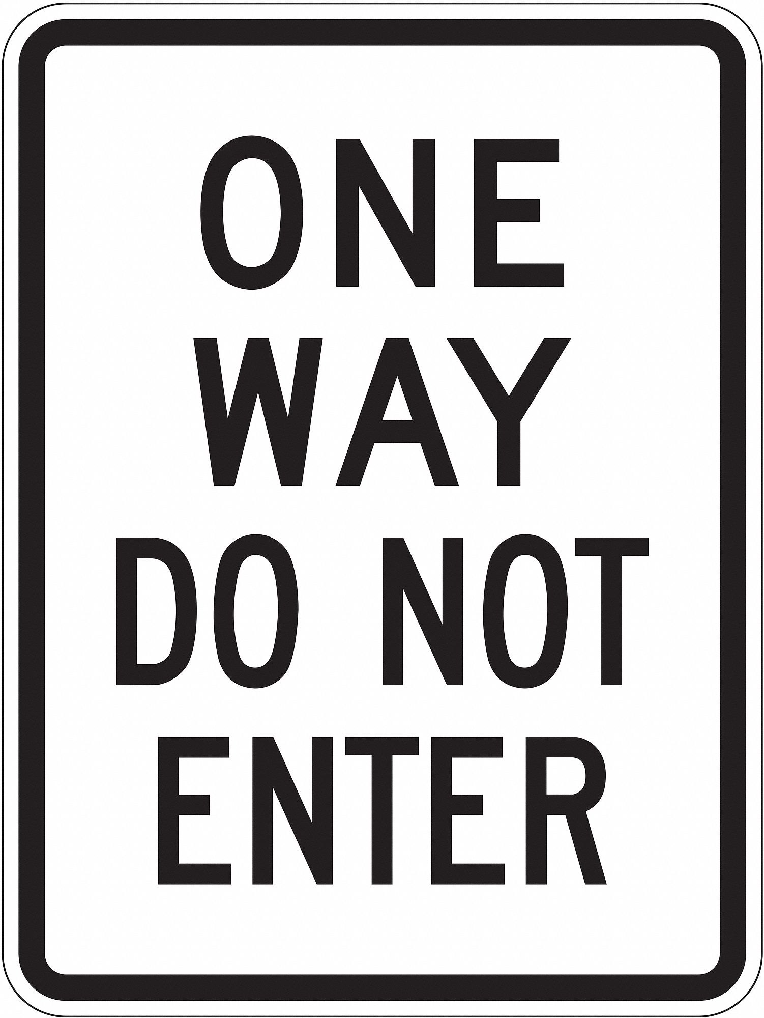 LYLE One Way Do Not Enter Traffic Sign, Sign Legend One Way Do Not ...