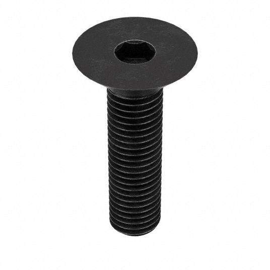 Flat, Metric Socket Flat Head Cap Screw, M14-2.00, Steel, Class 10.9 ...