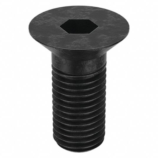 Flat, Metric Socket Flat Head Cap Screw, M20-2.50, Steel, Class 10.9 ...