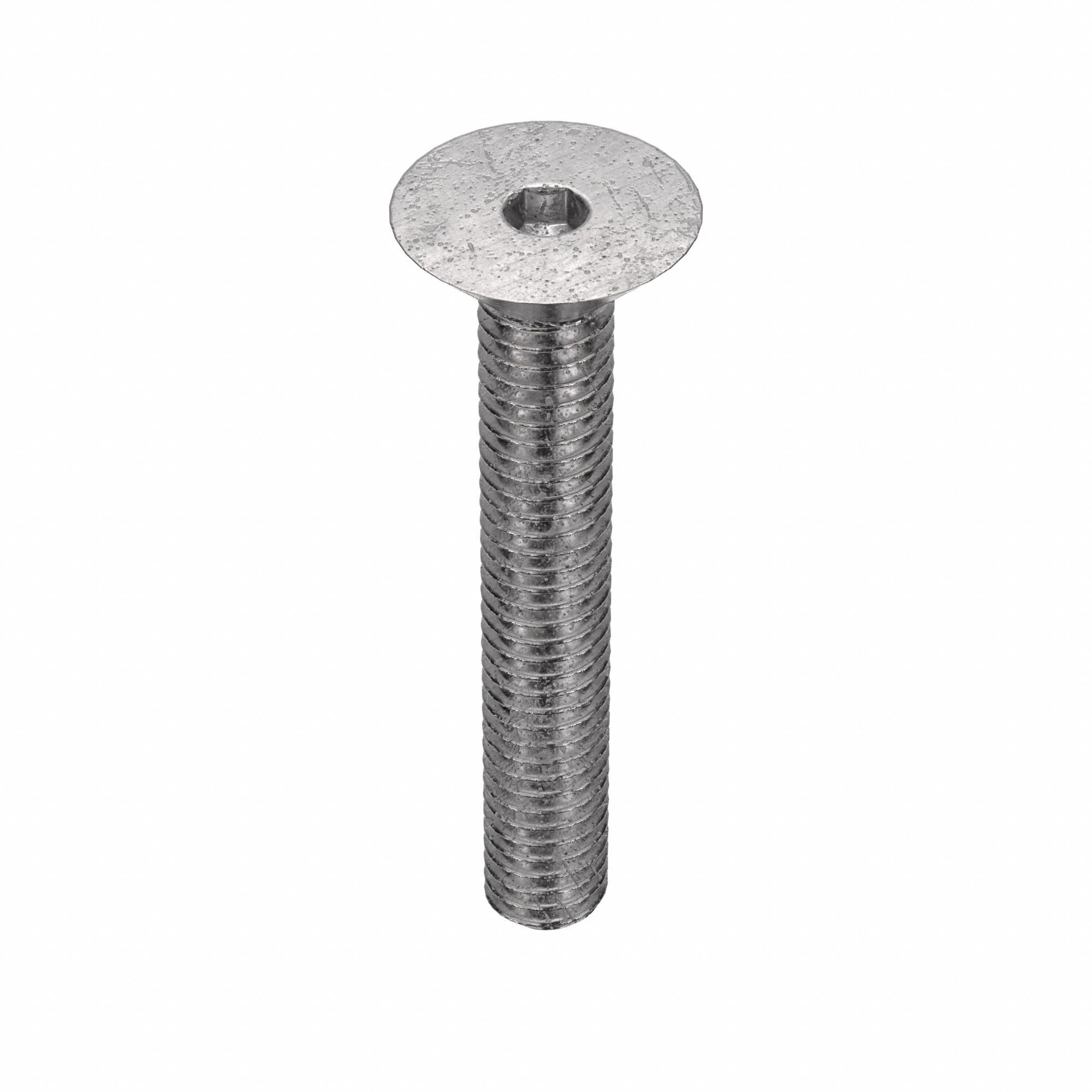 M4x0.70 Thread Size, 25 mm Lg, Socket Flat Head Screw - 6DV55 ...