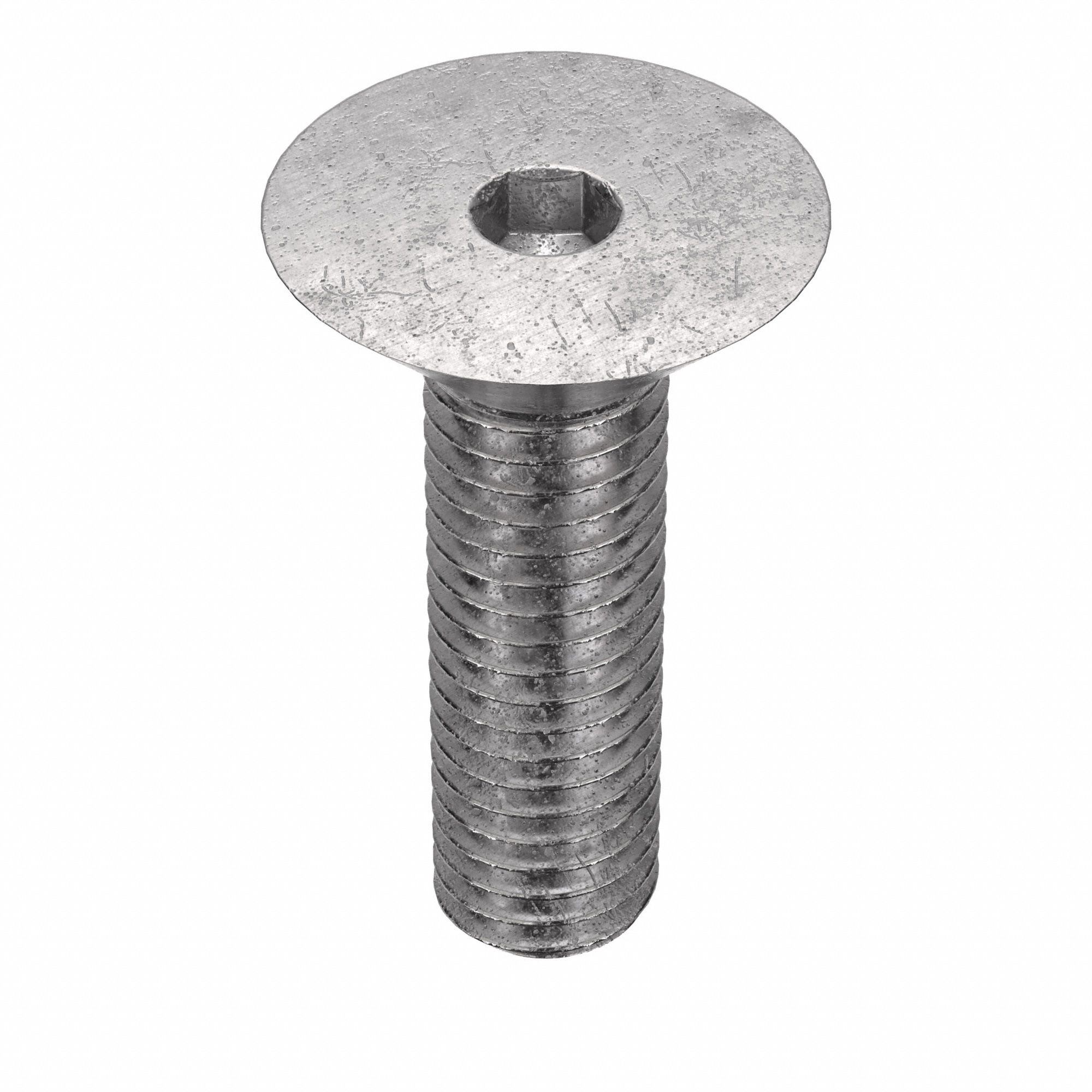 Flat, Metric Socket Flat Head Cap Screw, M5-0.80, Stainless Steel, A4, Plain, 16mm Length - Grainger