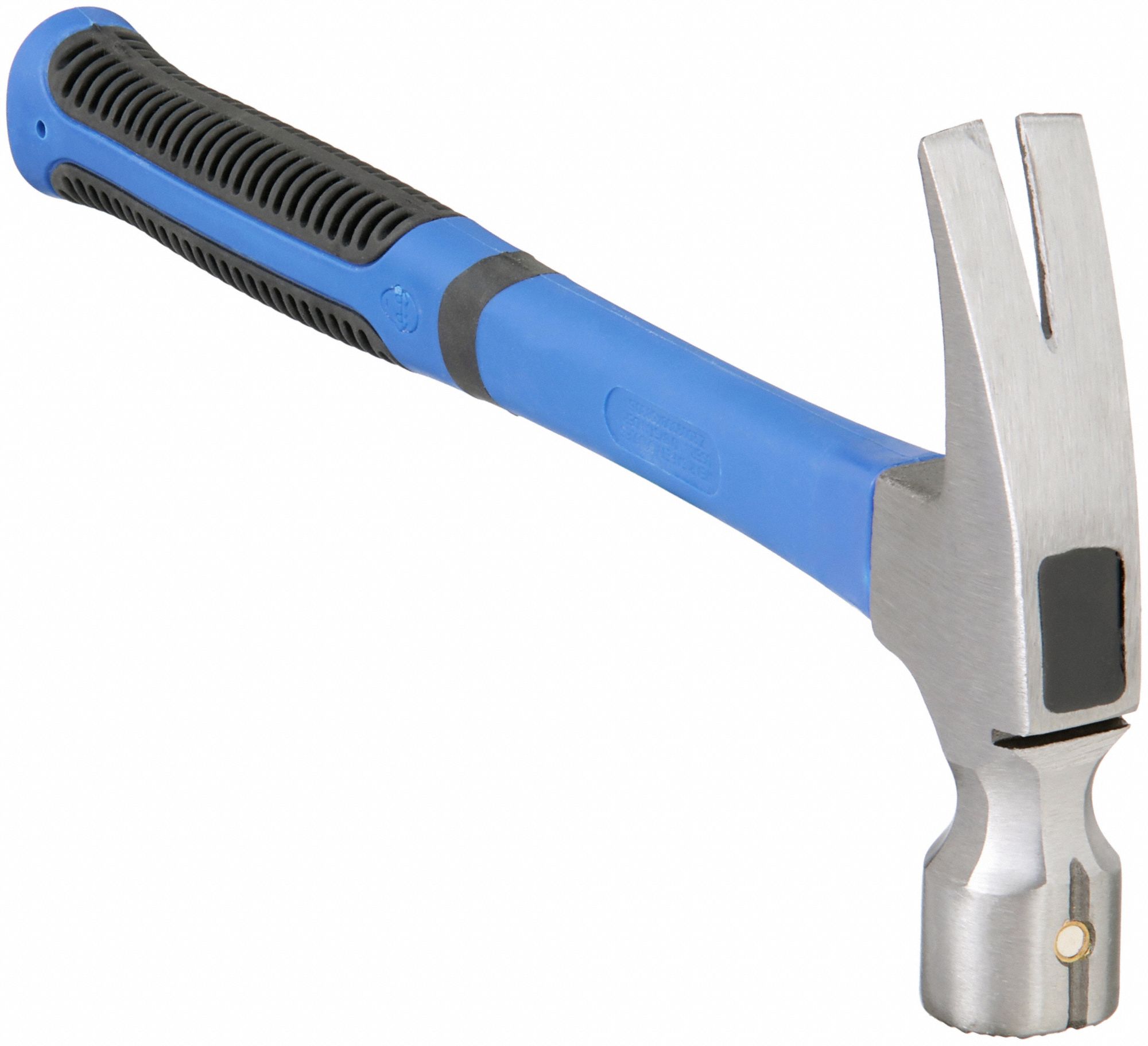 WESTWARD Straight Framing Hammer: Steel, Ribbed Grip, Fiberglass Handle ...