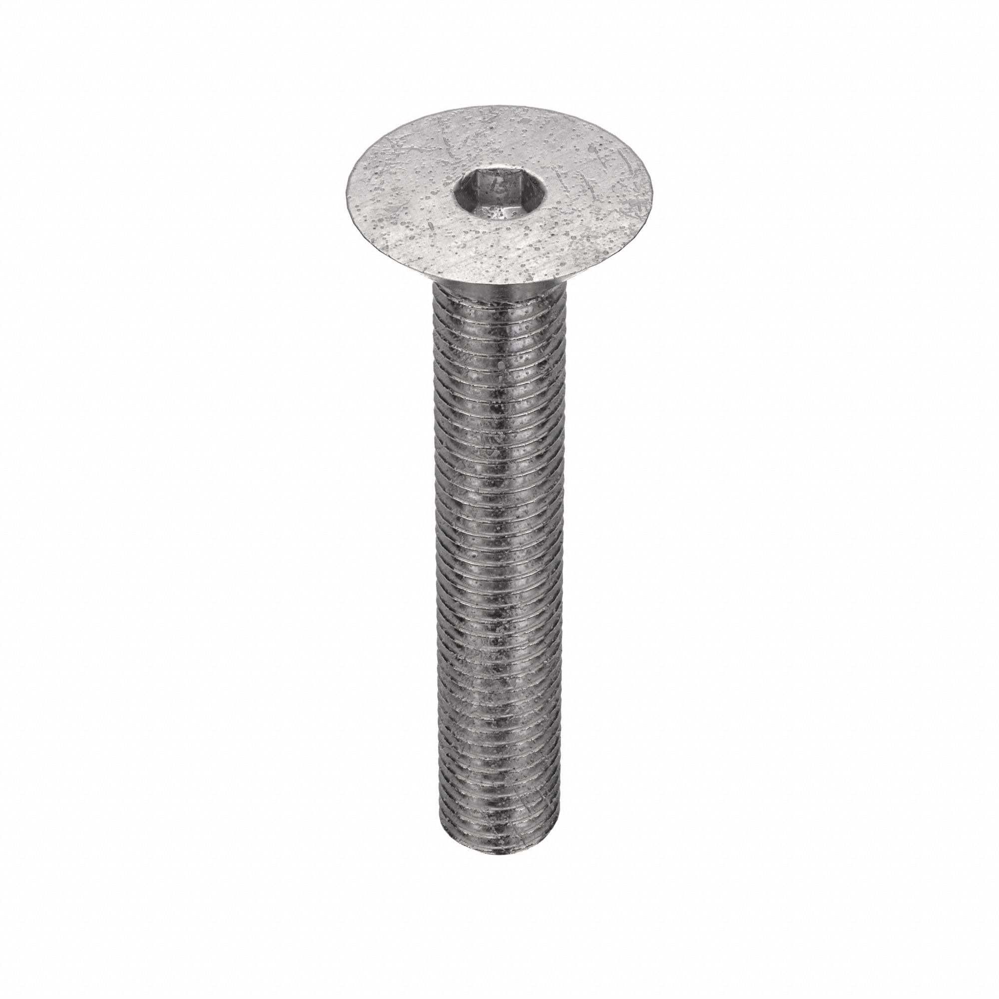 Flat, Metric Socket Flat Head Cap Screw, M12-1.75, Stainless Steel, A2, Plain, 70mm Length ...