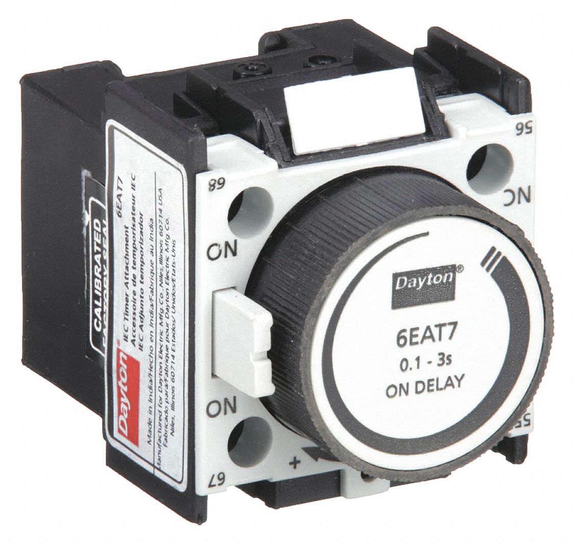 DAYTON, On Delay, 0.1 sec – 3 sec, IEC Timer Module - 6EAT7|6EAT7 ...